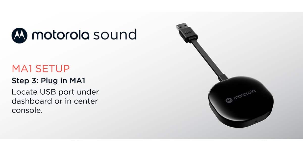 Motorola MA1 Wireless Android Auto Car Adapter - Instant Connection ...