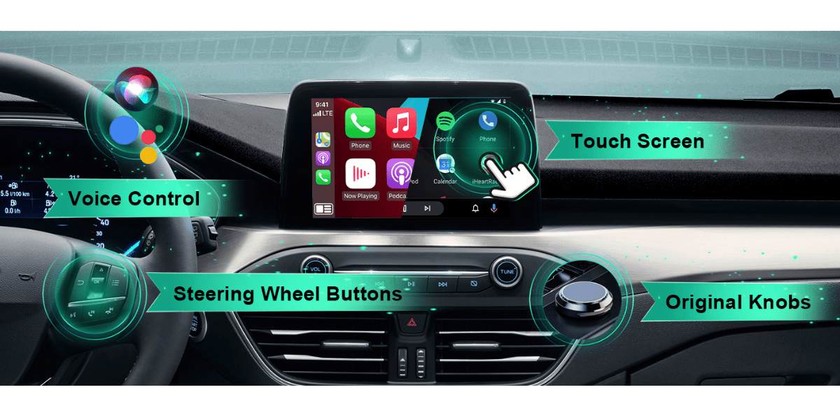2 in 1 Android Auto Wireless Adapter,Wireless Carplay Adapter for ...